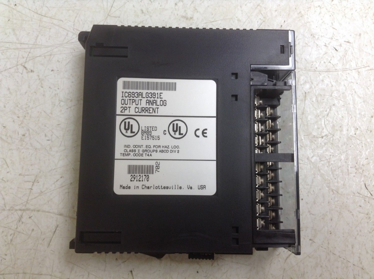 GE Fanuc IC693ALG391E Analog Output 2 Pt Current Module IC693 90-30 IC693ALG391