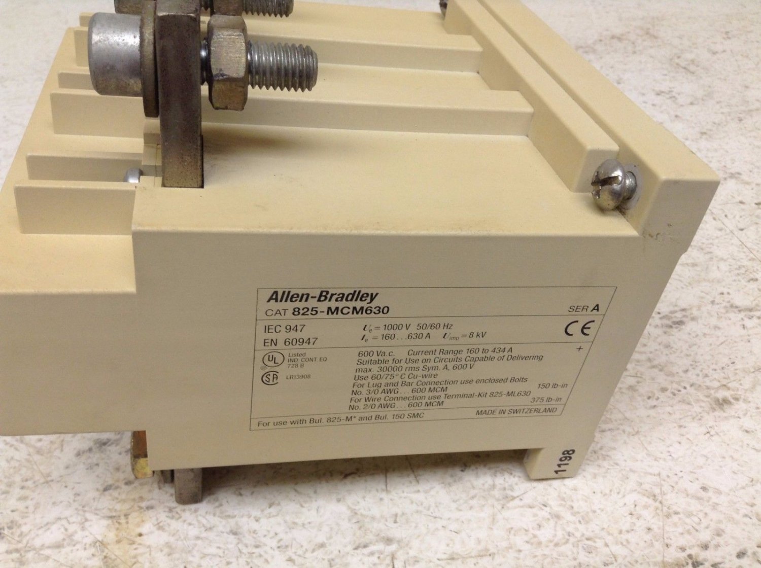 Allen Bradley 825-MCM630 160-430 Amp 600 VAC Converter Module 825MCM630