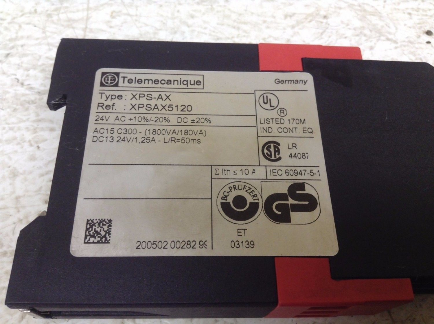 Telemecanique Preventa XPSAX5120 24 V AC/DC Safety Relay XPS-AX XPSAX (TB)