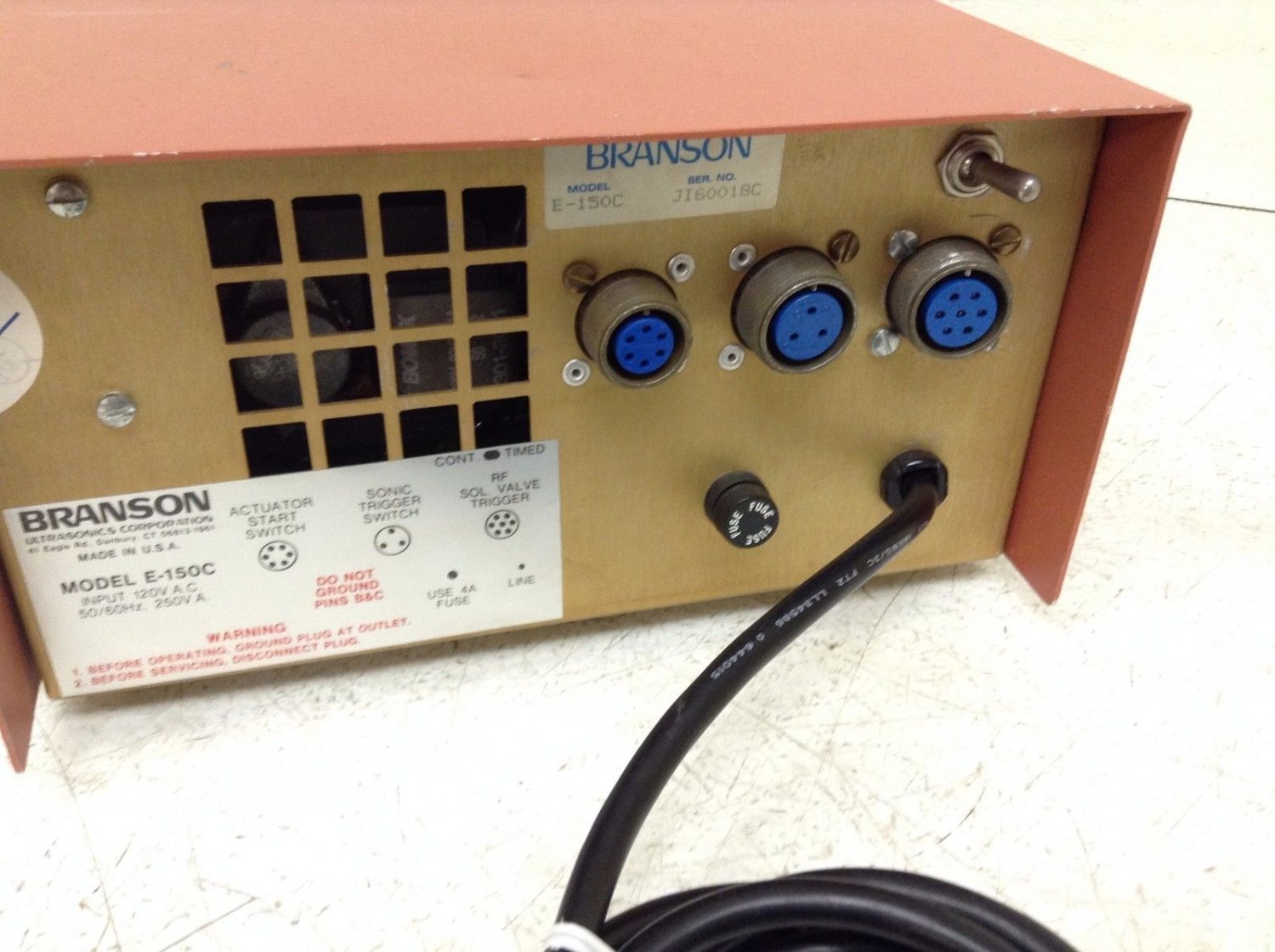 Branson E-150C 120 VAC Weld Control Power Supply E150C (TSC)