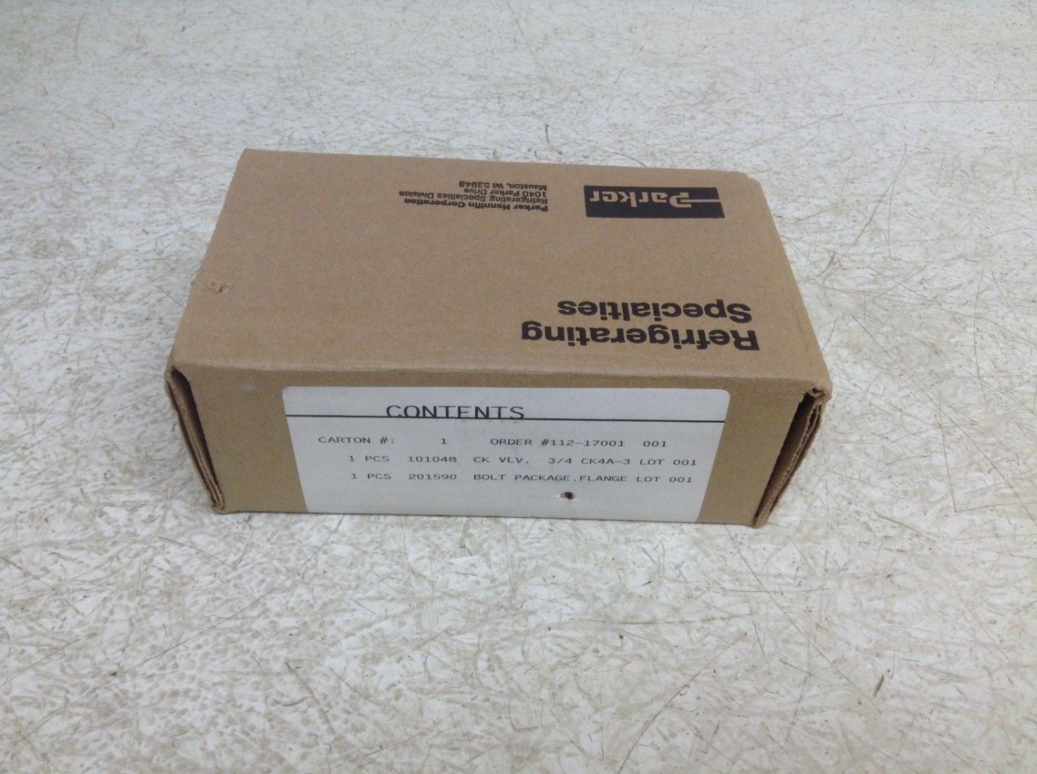 Parker CK-4A3 Check Valve 3/4 101048 201590 CK-4A 3 CK4A New