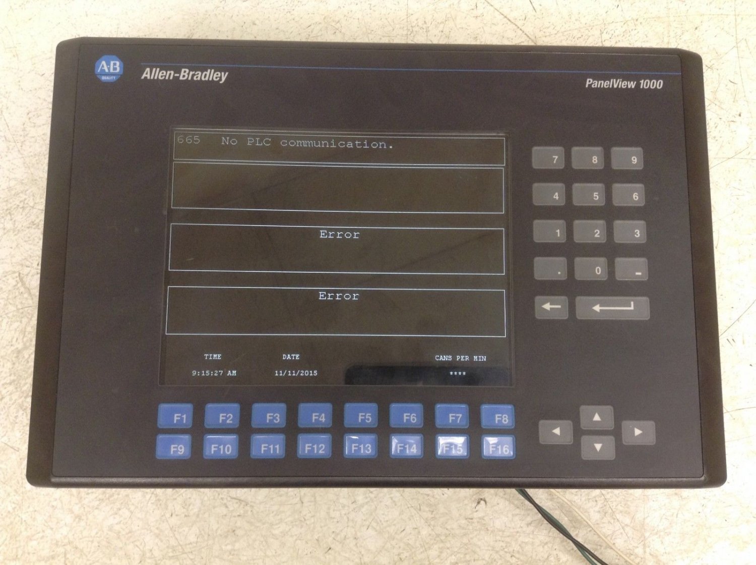 Allen Bradley PanelView 1000 2711-K10G1 Ser. C Rev. C FRN. 4.43 2711K10G1