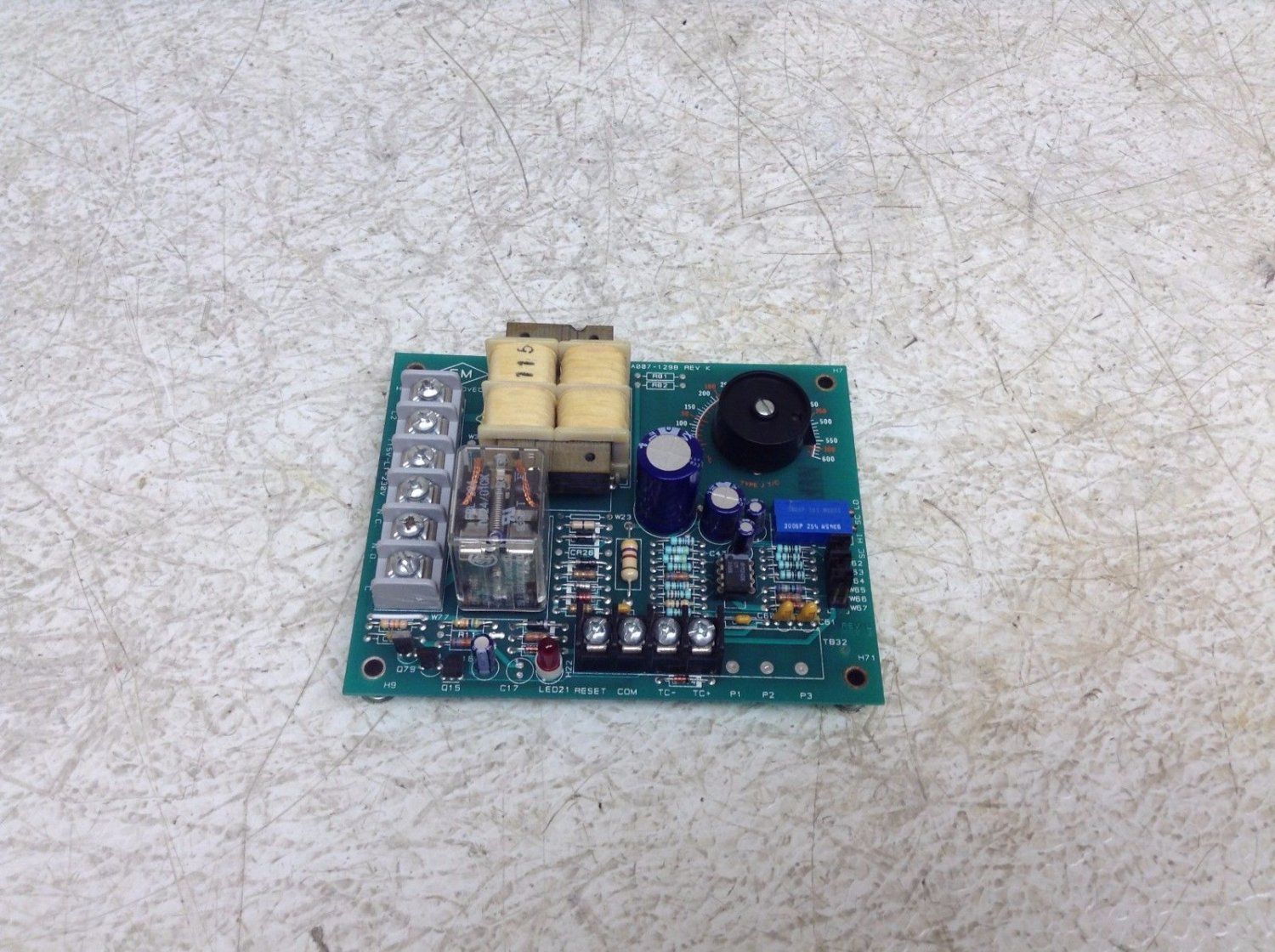 Watlow A007-1298 Rev. K Temperature Control Board 140A-1601-6000 A0071298