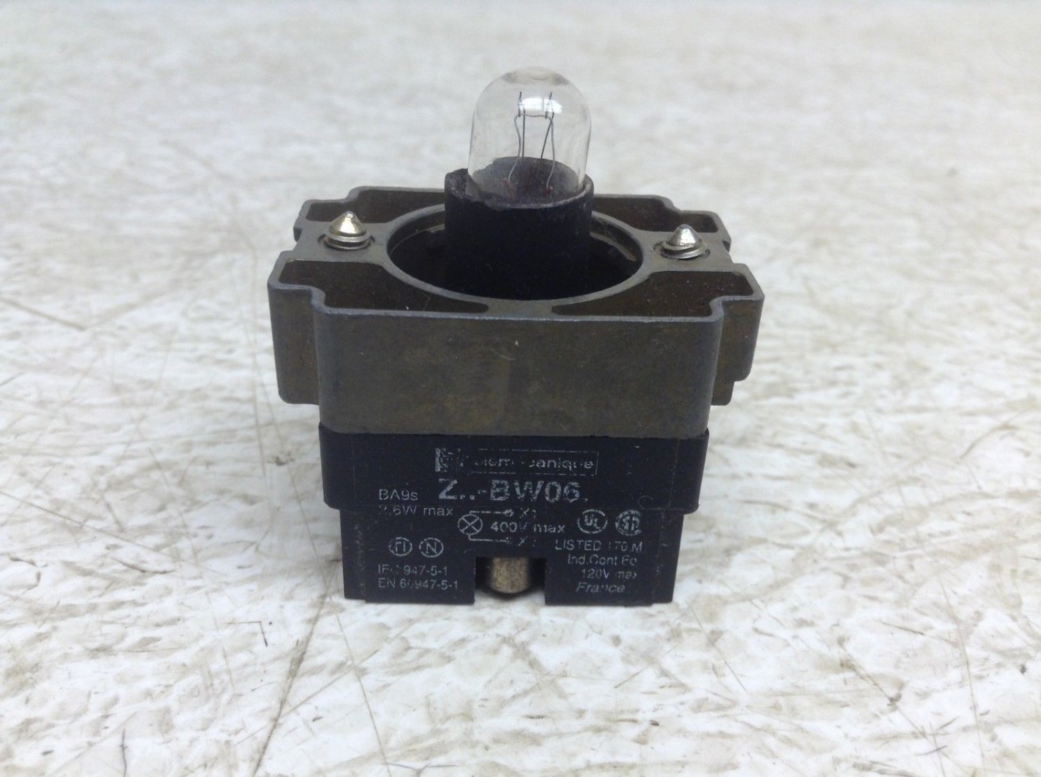 Telemecanique Z..-BW06 Lamp Module Contact Block ZBW06