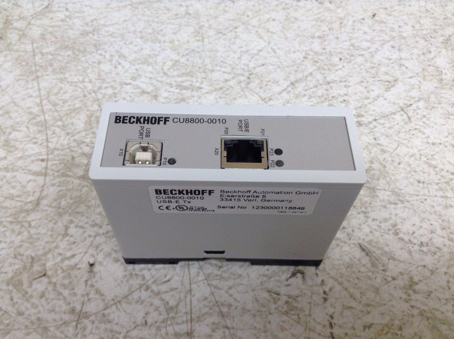 Beckhoff CU8800-0010 USB-E Tx USB Extender Transmitter CU88000010