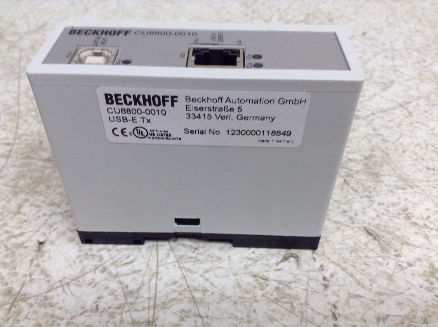 Beckhoff CU8800-0010 USB-E Tx USB Extender Transmitter CU88000010