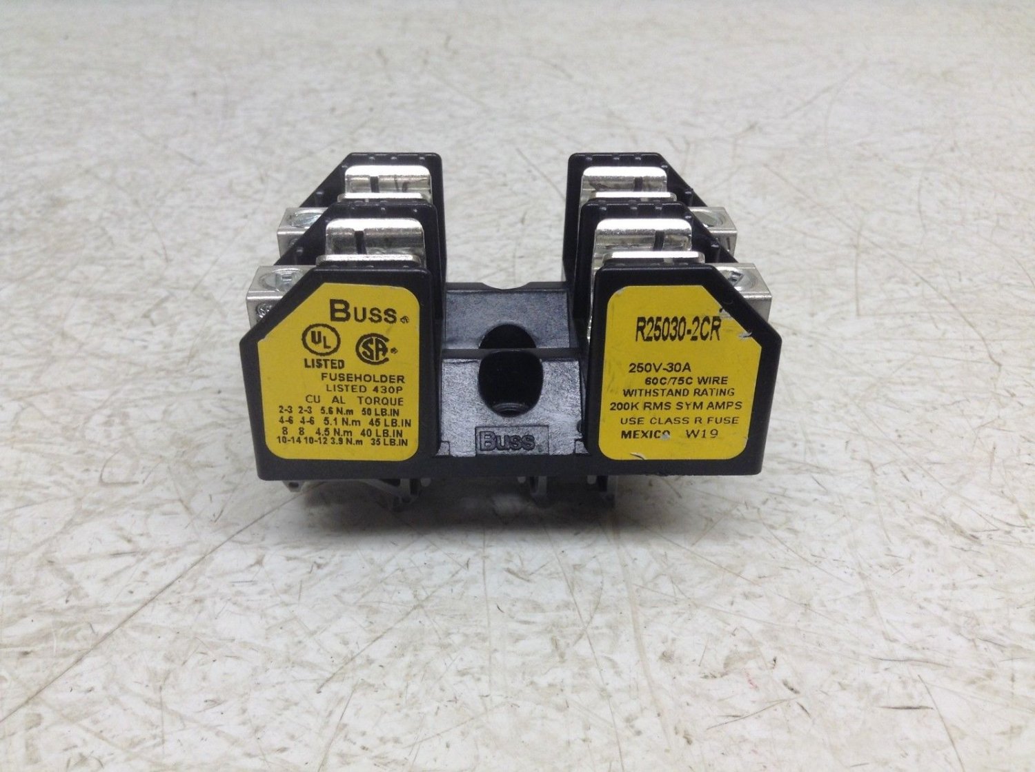 Cooper Bussmann R25030-2CR 2 Pole Fuse Holder 250 V 30 Amp R250302CR (TSC)
