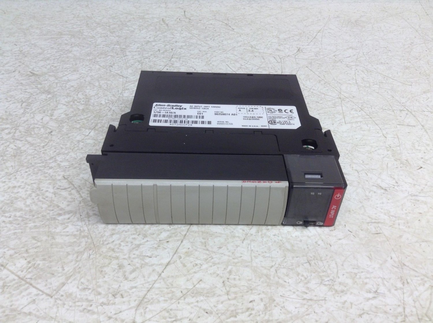 Allen Bradley 1756-IA16/A Rev E01 F/W 2.4 ControlLogix AC Input 1756IA16