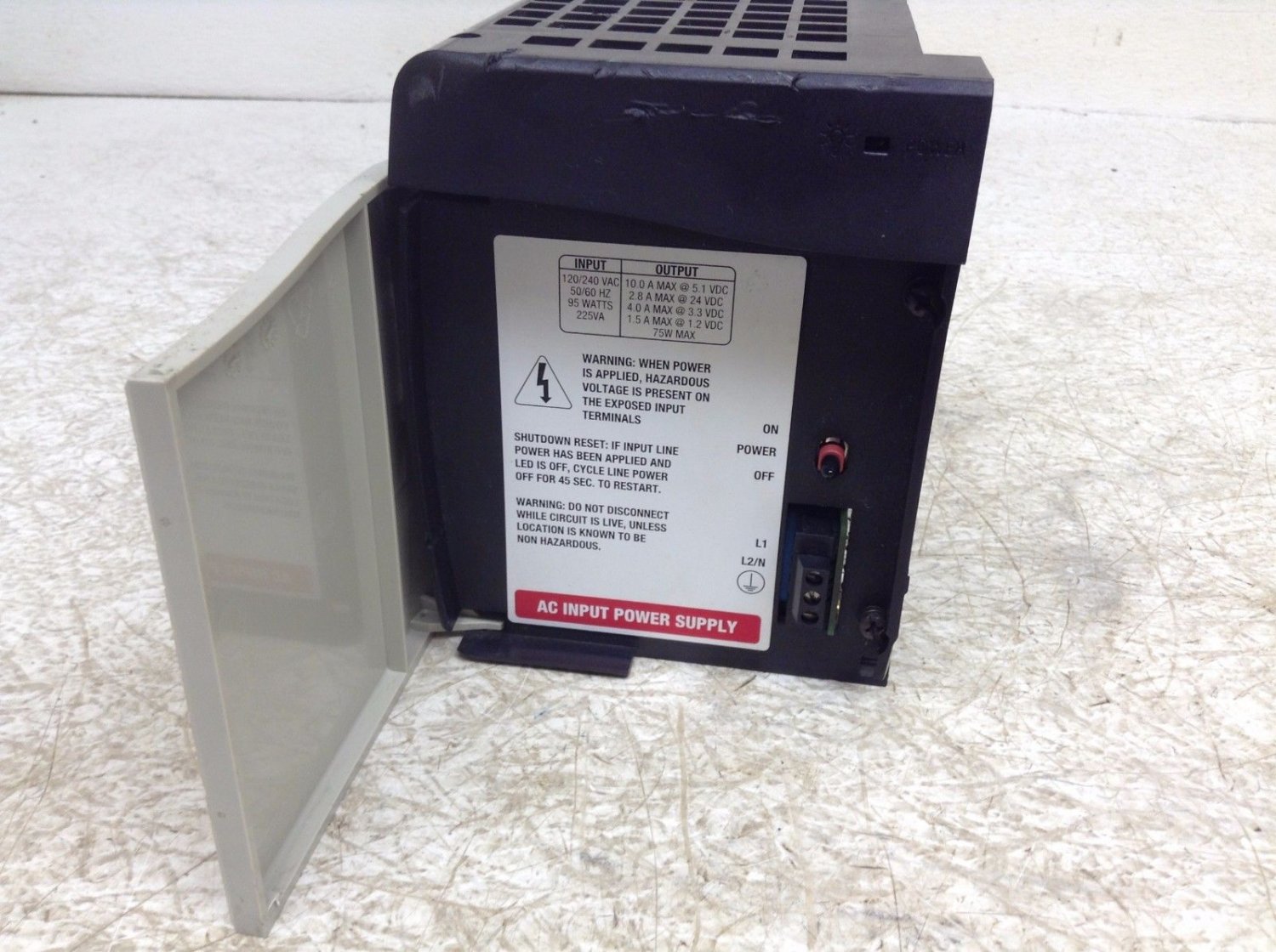 Allen Bradley 1756-PA72/B Ser B F01 ControlLogix Power Supply 1756-PA72 ...