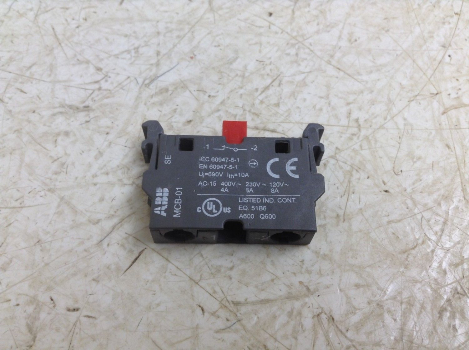 ABB MCB-01 Red Illuminated Push Pull Button MLB-1 MCB01 MLB1