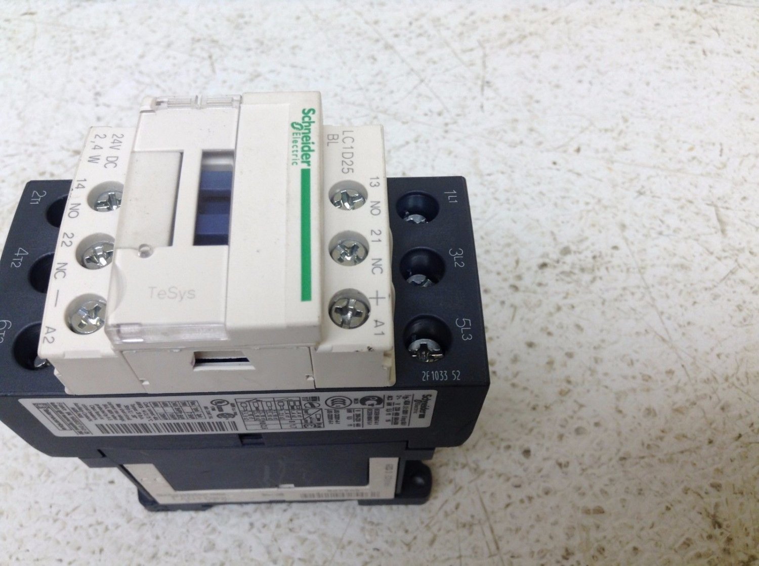 Schneider LC1D25BL 24 VDC Coil Motor Starter Contactor LC1D25 BL LAD4TBDL