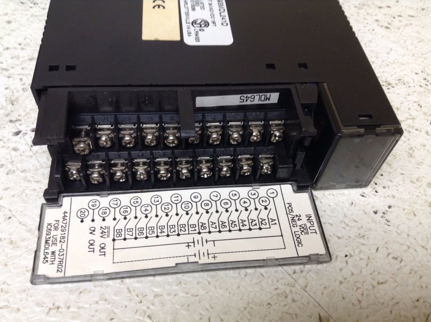 GE Fanuc IC693MDL241D Input 24 V DC/AC 16 Point Module IC693MDL241 ...