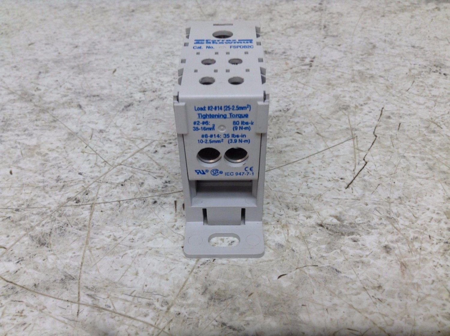 Ferraz Gould Shawmut FSPDB2C 600 V 175 Amp Tap Distribution Block
