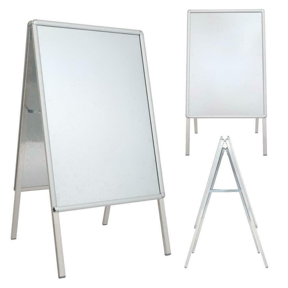 Double Side A Frame Sign Board Holder Poster Stand Display Menu Sidewalk