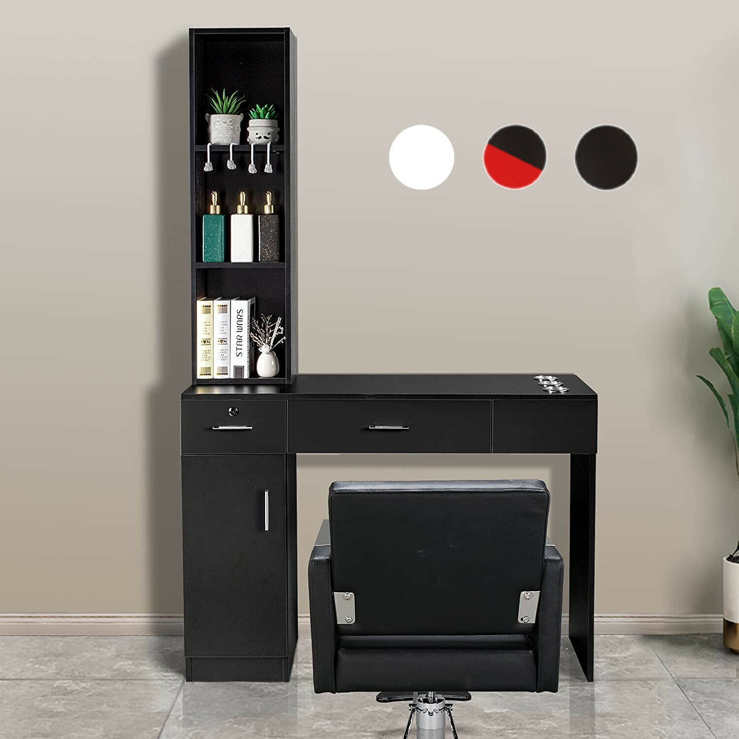 Salon Furniture Barber Station Hair Styling Storage Locker Beauty ...