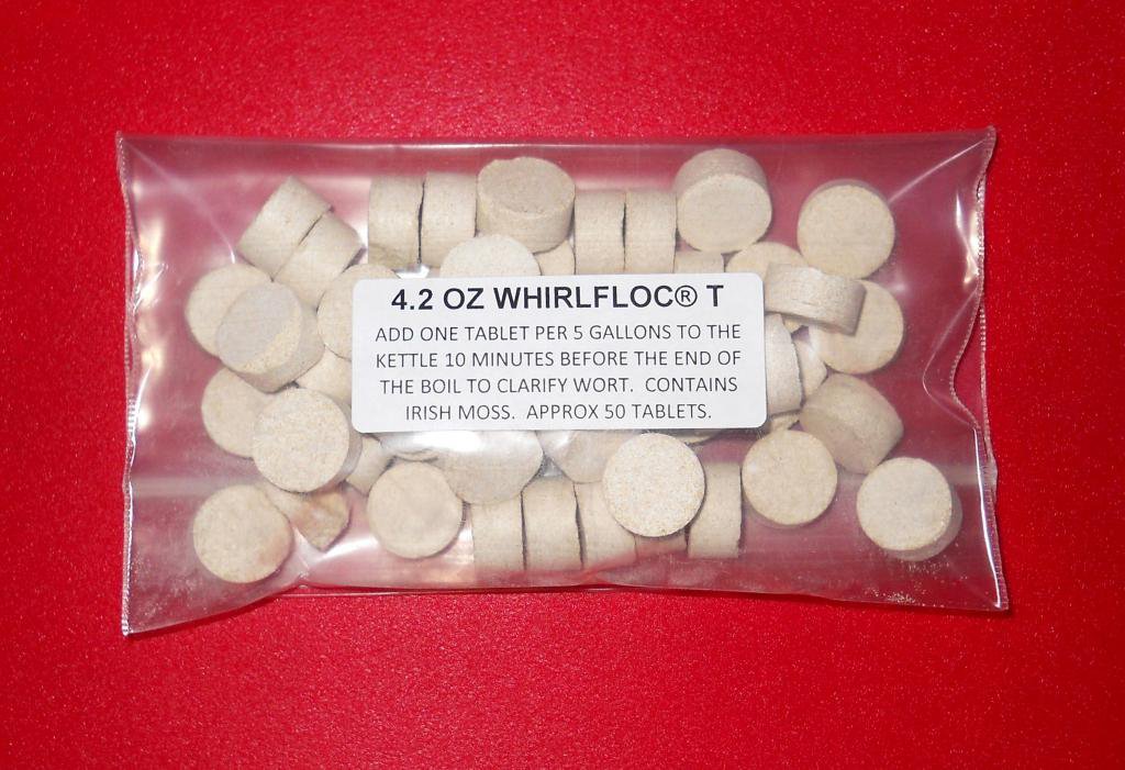 WHIRLFLOC 50 IRISH MOSS TABLETS BULK PACK 1/4 LB CLARIFIER HOMEBREW BEER MAKING