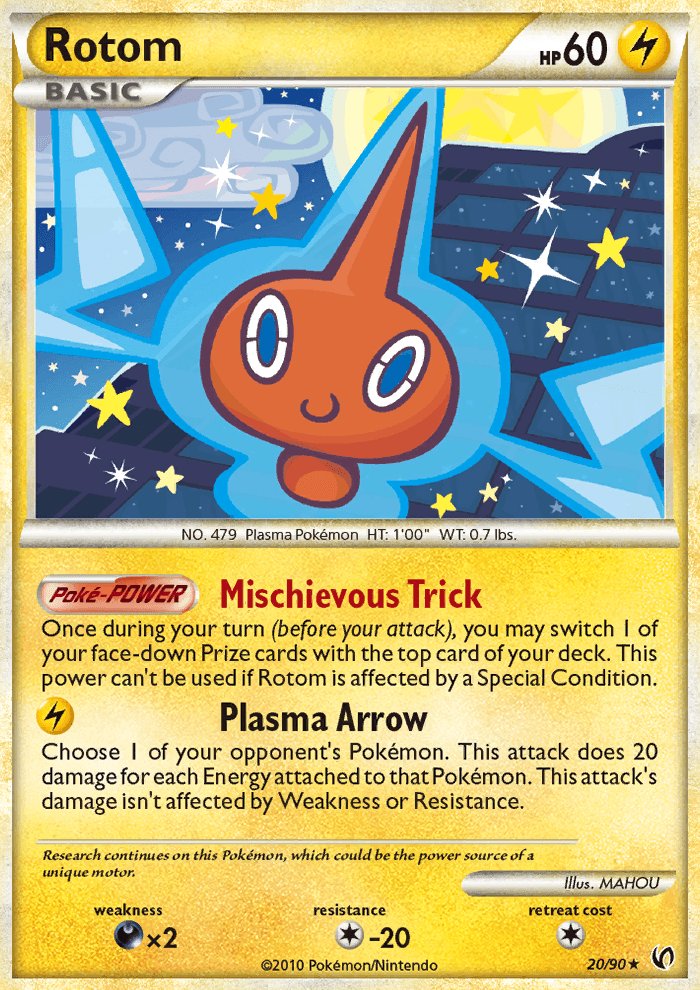 Pokemon HS Undaunted Single Card Rare Rotom 20/90