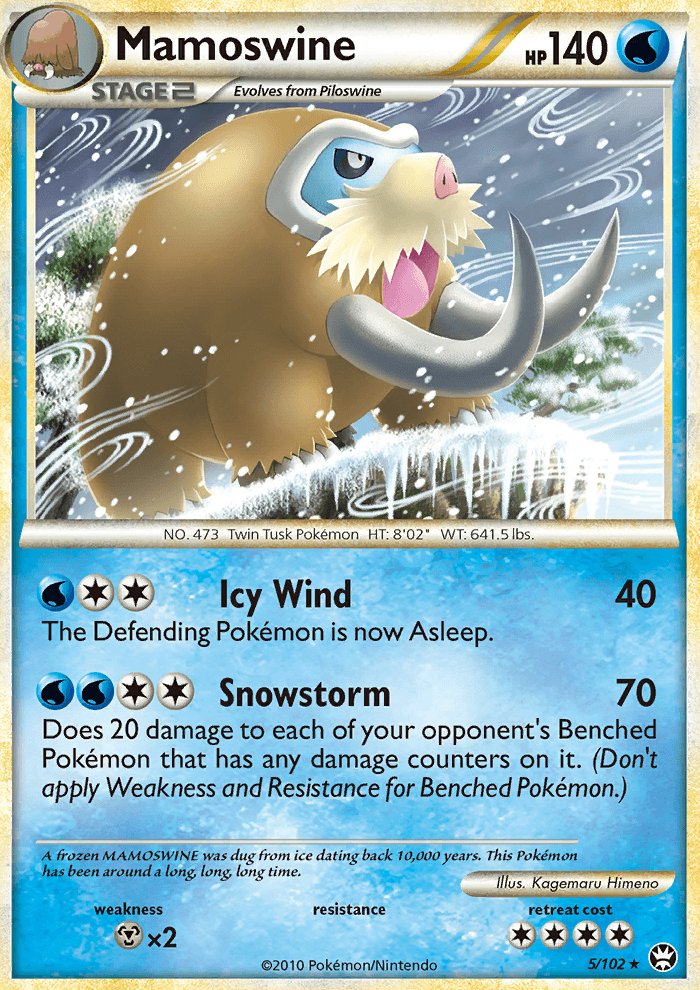 Pokemon HS Triumphant Single Card Rare Holo Mamoswine 5/102