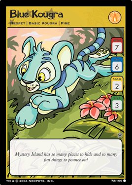 Neopets TCG Return of Dr. Sloth Single Card Common Blue Kougra 72/100
