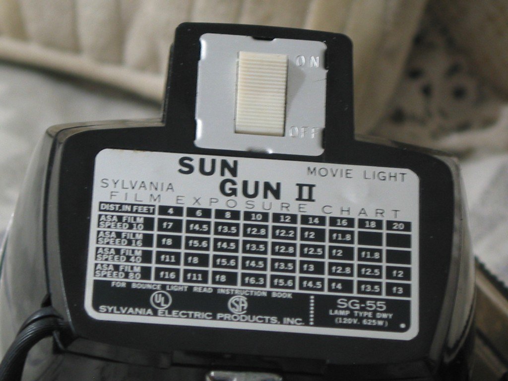 SYLVANIA Antique Sun Gun II SG 55 Movie Camera And Still Photo Lighting ...