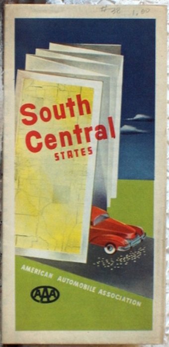 ROAD MAP 1948 Triple A Routes Of 11 States South Central United States AAA