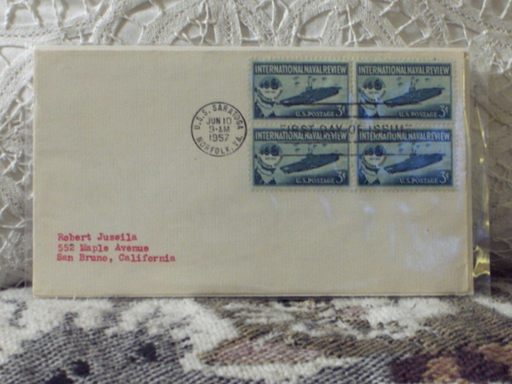 First Day Issue Cover Stamp International Naval Review 1957