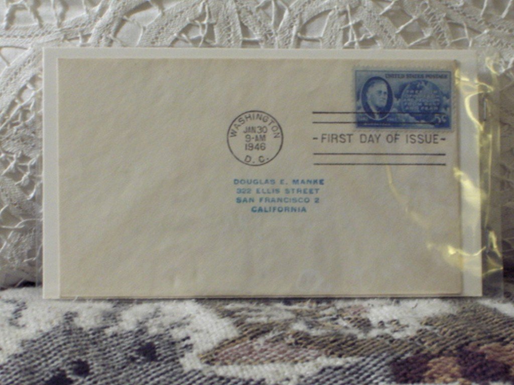 First Day Issue Cover Stamp Roosevelt 1946 5c