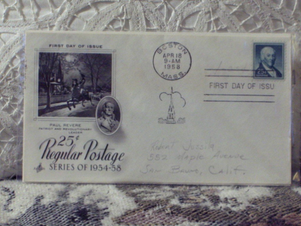First Day Issue Cover Stamp Regular Postage 1958 25c