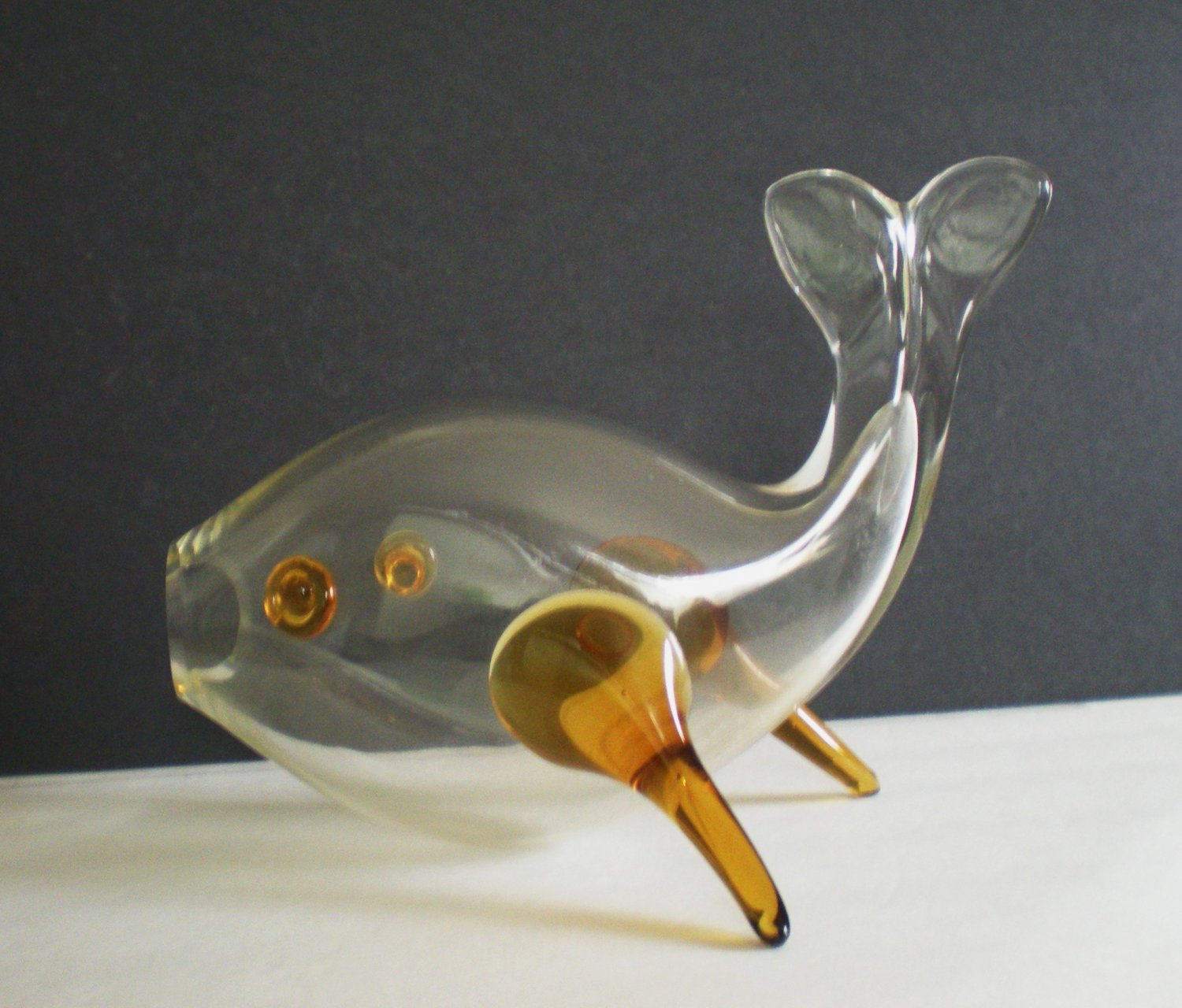 Blenko Two tone BIG ASS Glass Fish