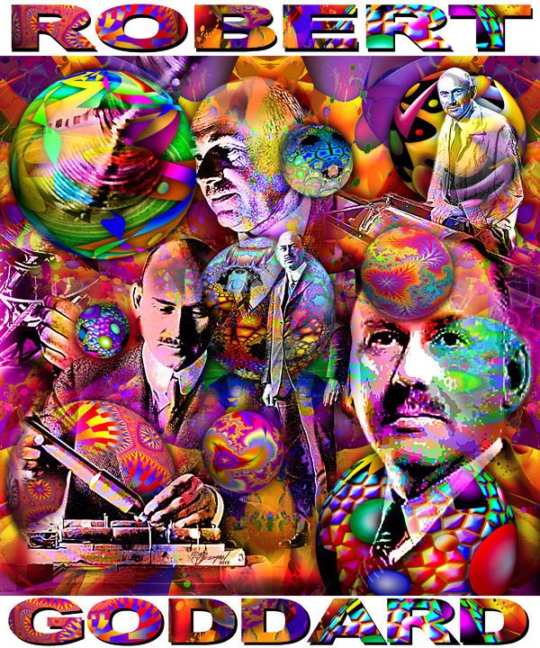 "ROBERT GODDARD"- BY ED SEEMAN -T-SHIRT OR PRINT-T-SHIRT SIZES: S, M, L, XL