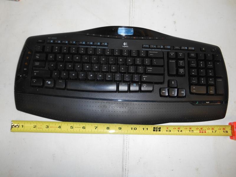 Gently Used Logitech Model MX 3200 Black Wireless Desktop Ergonomic ...