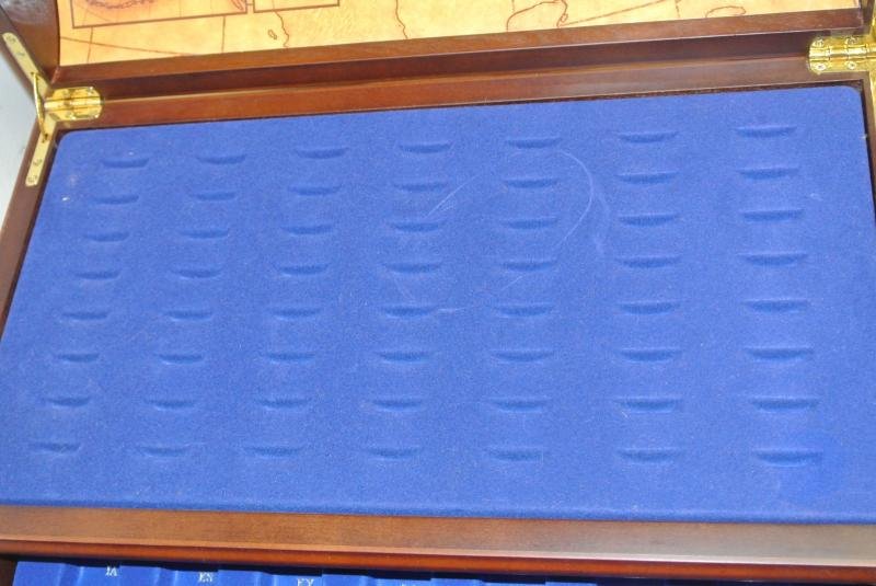 New THE DANBURY MINT US State Quarter Treasure Chest Storage Box, No Coins