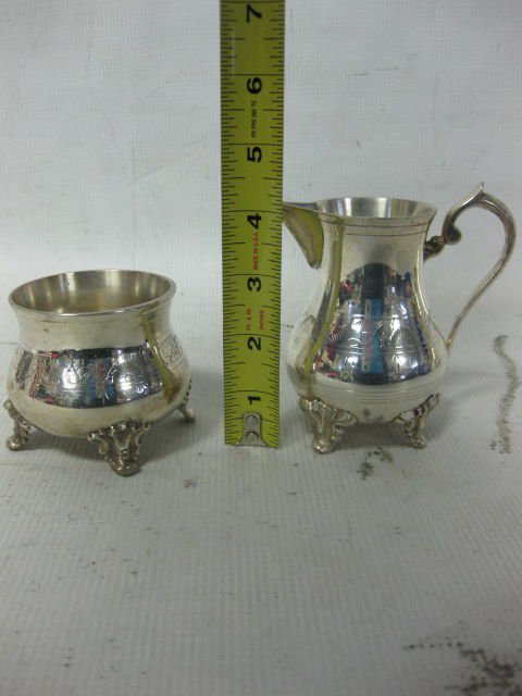 Vintage EPNS Electroplated Nickel Silver Sugar Bowl, Creamer