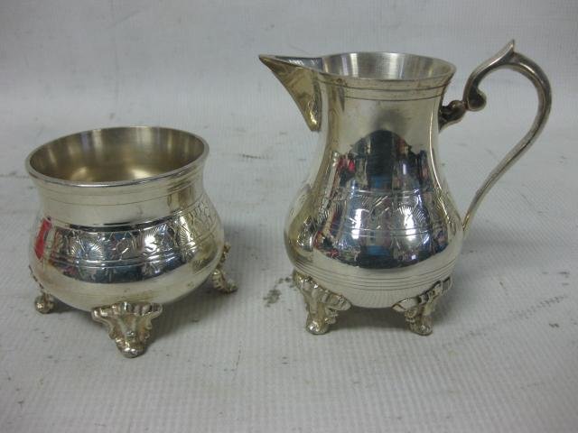 Vintage EPNS Electroplated Nickel Silver Sugar Bowl, Creamer