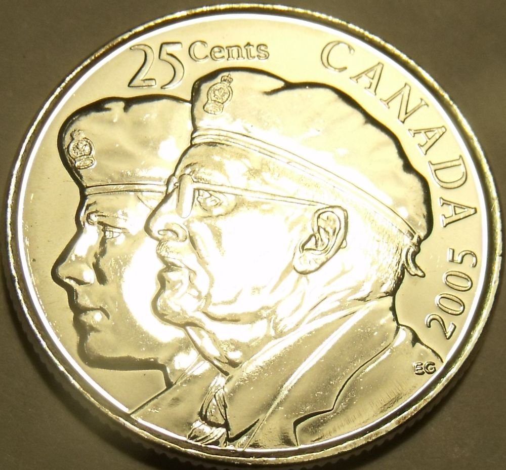 Gem Unc Canada 2005 Veterans Quarter~Fantastic~Honor Our Veterans~Free ...