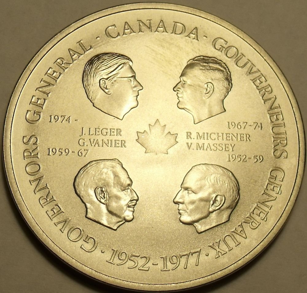 MASSIVE GEM UNC CANADA 1977 4 GOVERNORS MEDALLION~GOD SAVE THE QUEEN ...