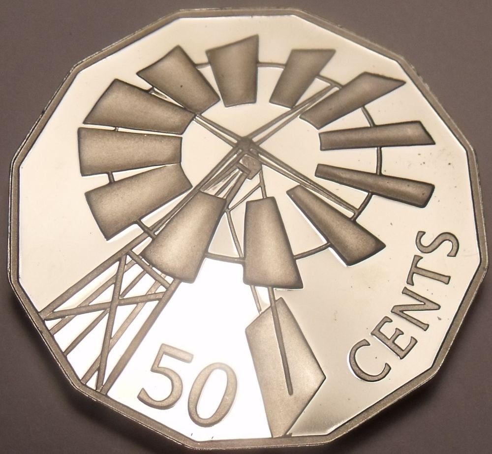 Huge Cameo Proof Australia 2002-B 50 Cents~Windmill~Only 39k Minted ...
