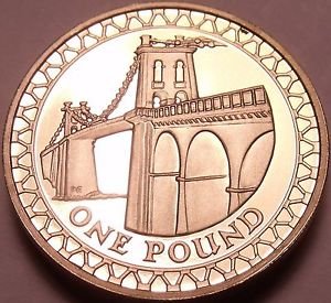 Rare Proof Great Britain 2005 Pound~Only 50,000 Minted~The Menai Bridge ...