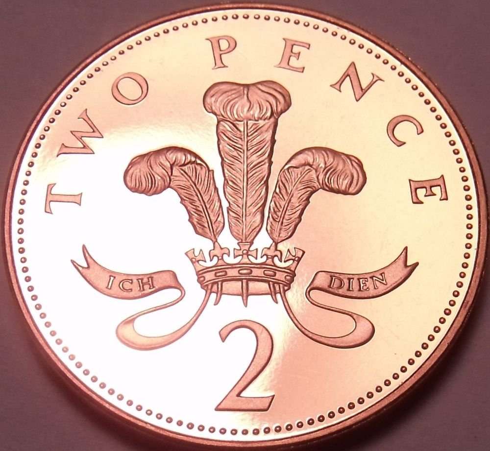 Rare Proof Great Britain 2005 2 Pence~Only 50,000 Minted~Welsh Plume ...