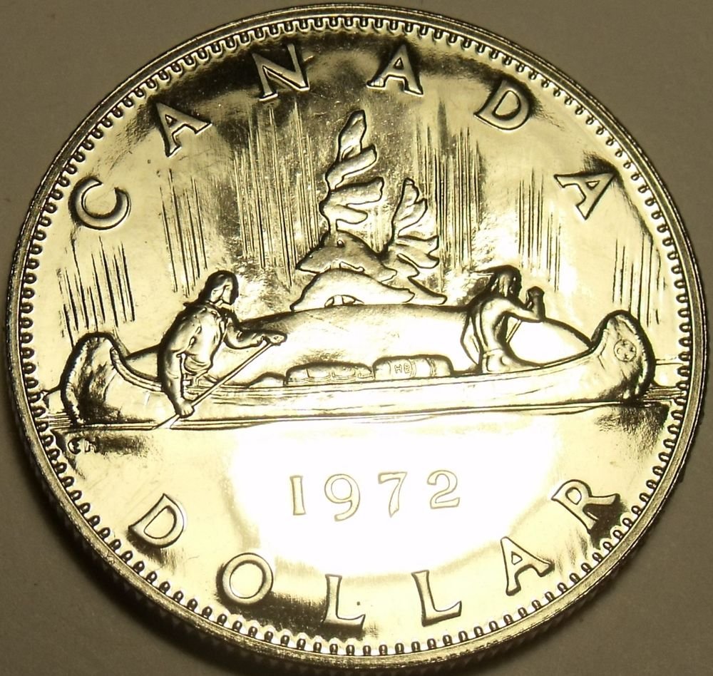 PROOF CANADA 1972 CANOE DOLLAR~FANTASTIC COIN~FREE SHIPPING INCLUDED~