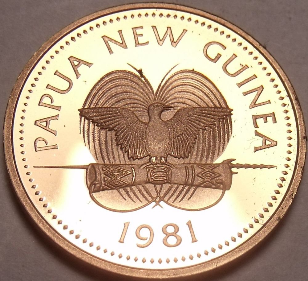 Rare Cameo Proof Papua New Guinea 1981 2 Toea~Lion Fish~10,000 Minted ...