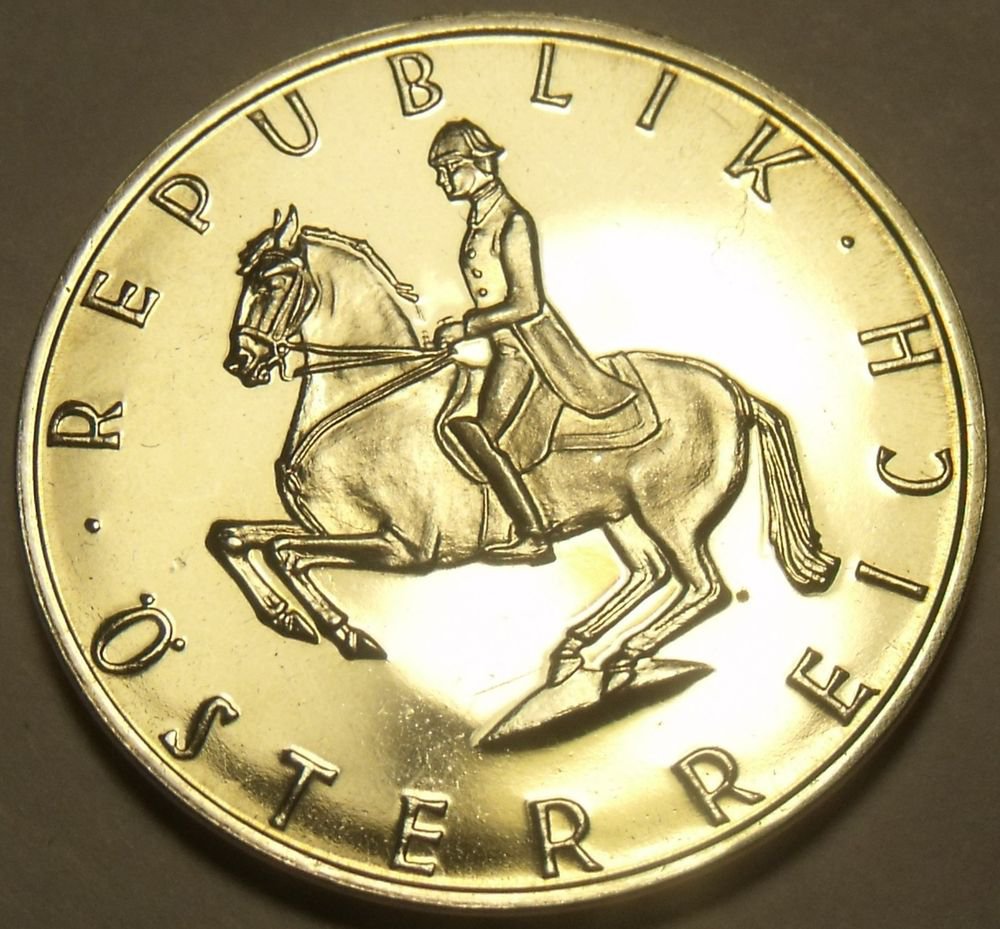 Proof Austria 1970 5 Schillings~Lippizaner Stallion~92,300 Minted~Free ...