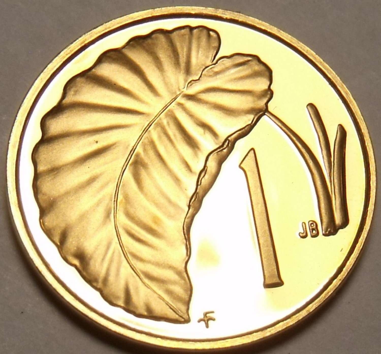 Cook Islands 1979 Cent Rare Proof~4,058 Minted~Taro Leaf~Free Shipping