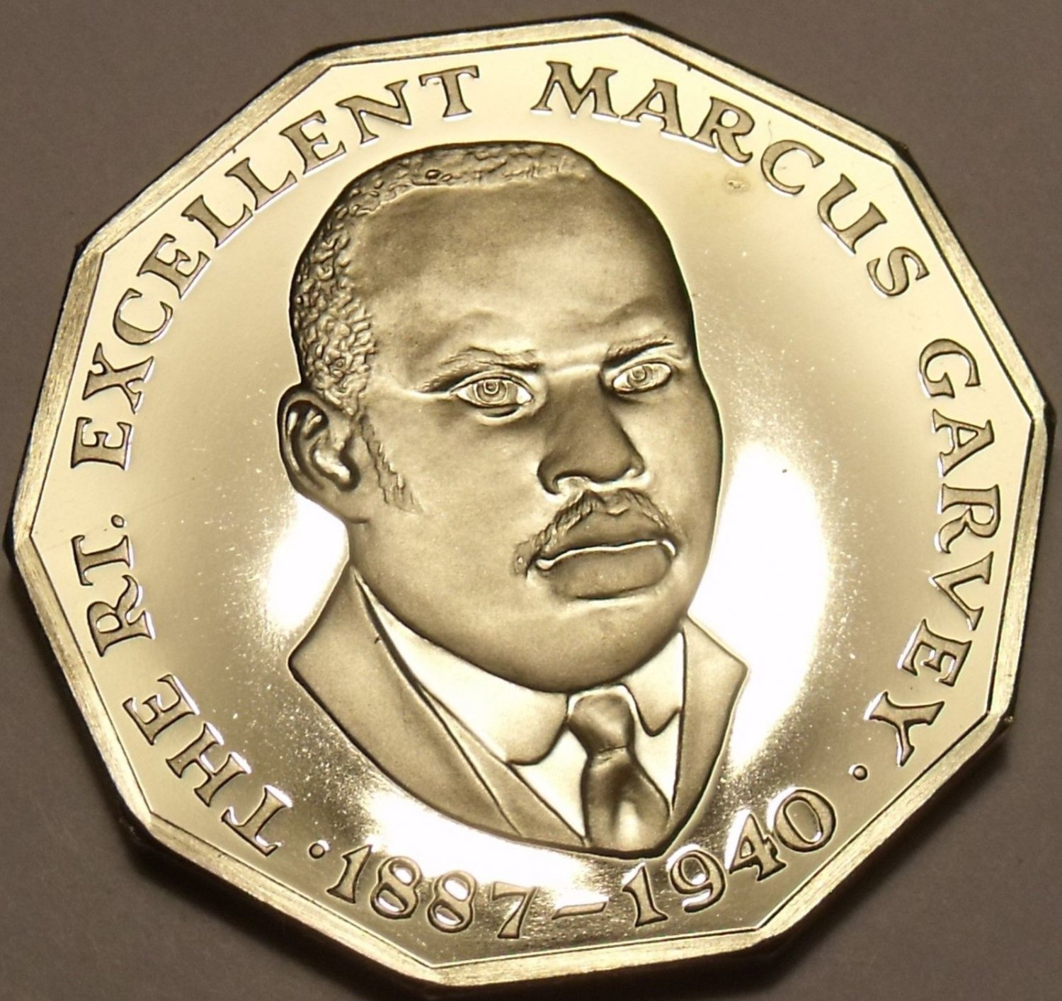 Jamaica 1976 50 Cents Rare Proof~10 Sided Coin~24,000 Minted~Free Shipping