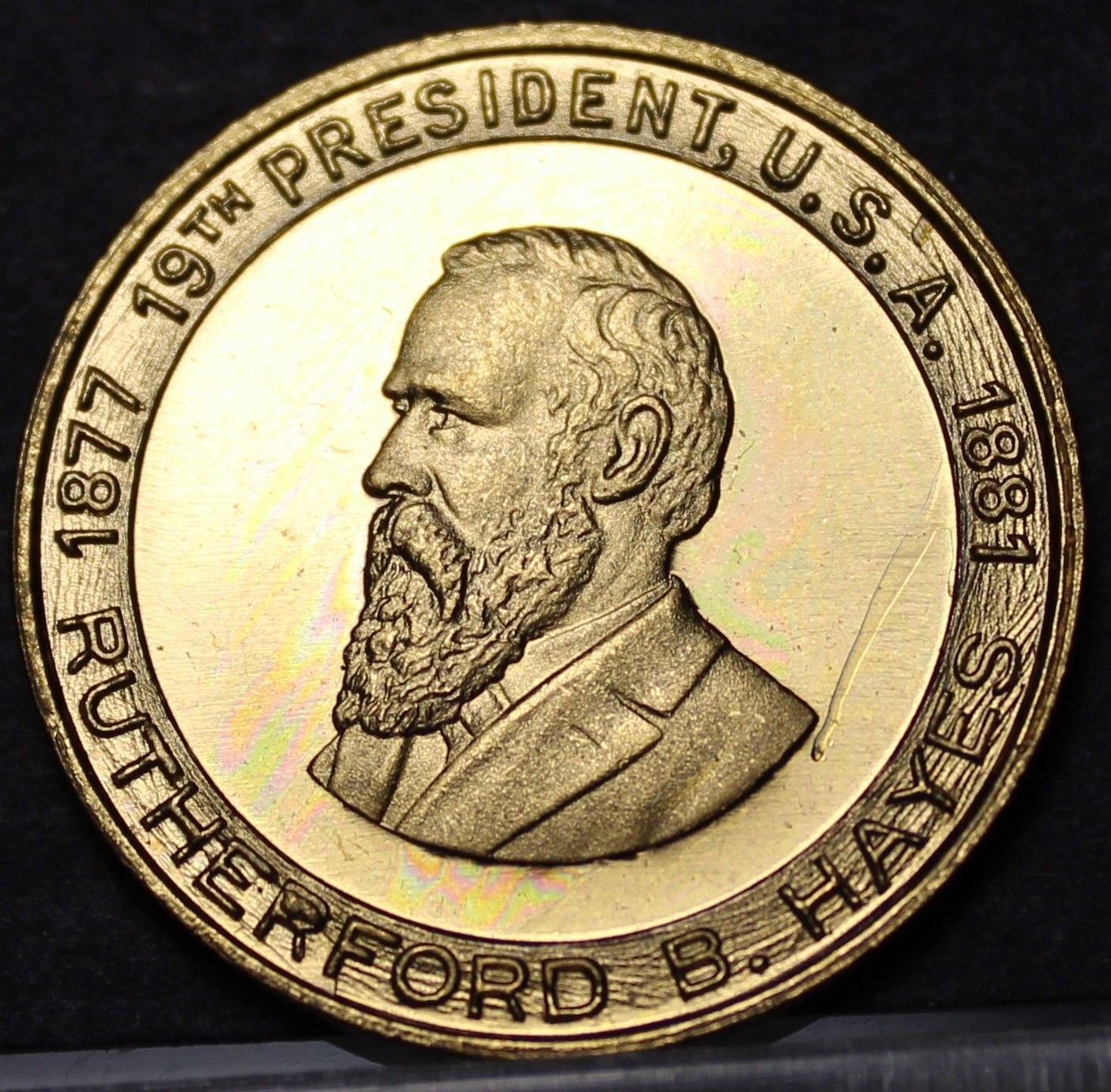 Rutherford B Hayes 19th President Bronze Medallion~Won By One Electoral ...