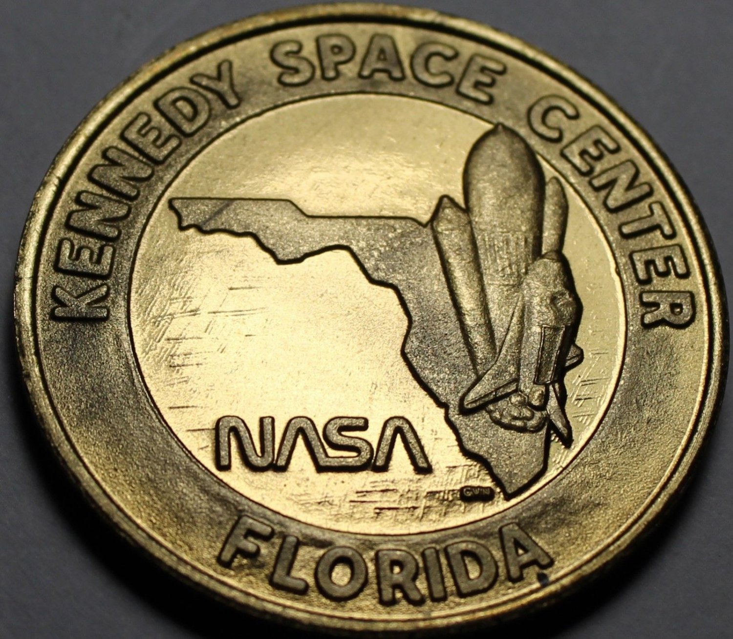 John F. Kennedy Space Center Nasa Medallion~Bronze~Free Shipping
