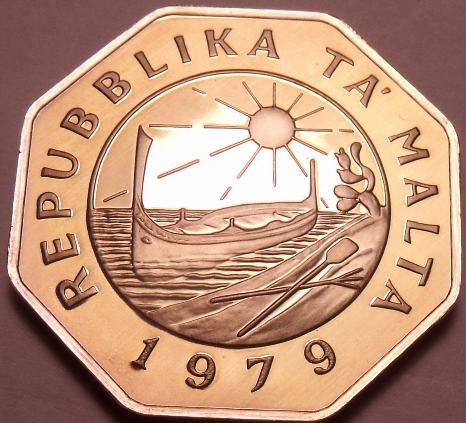 Large Rare Proof Malta 1979 25 Cents~Minted By The Franklin Mint~6,577 ...