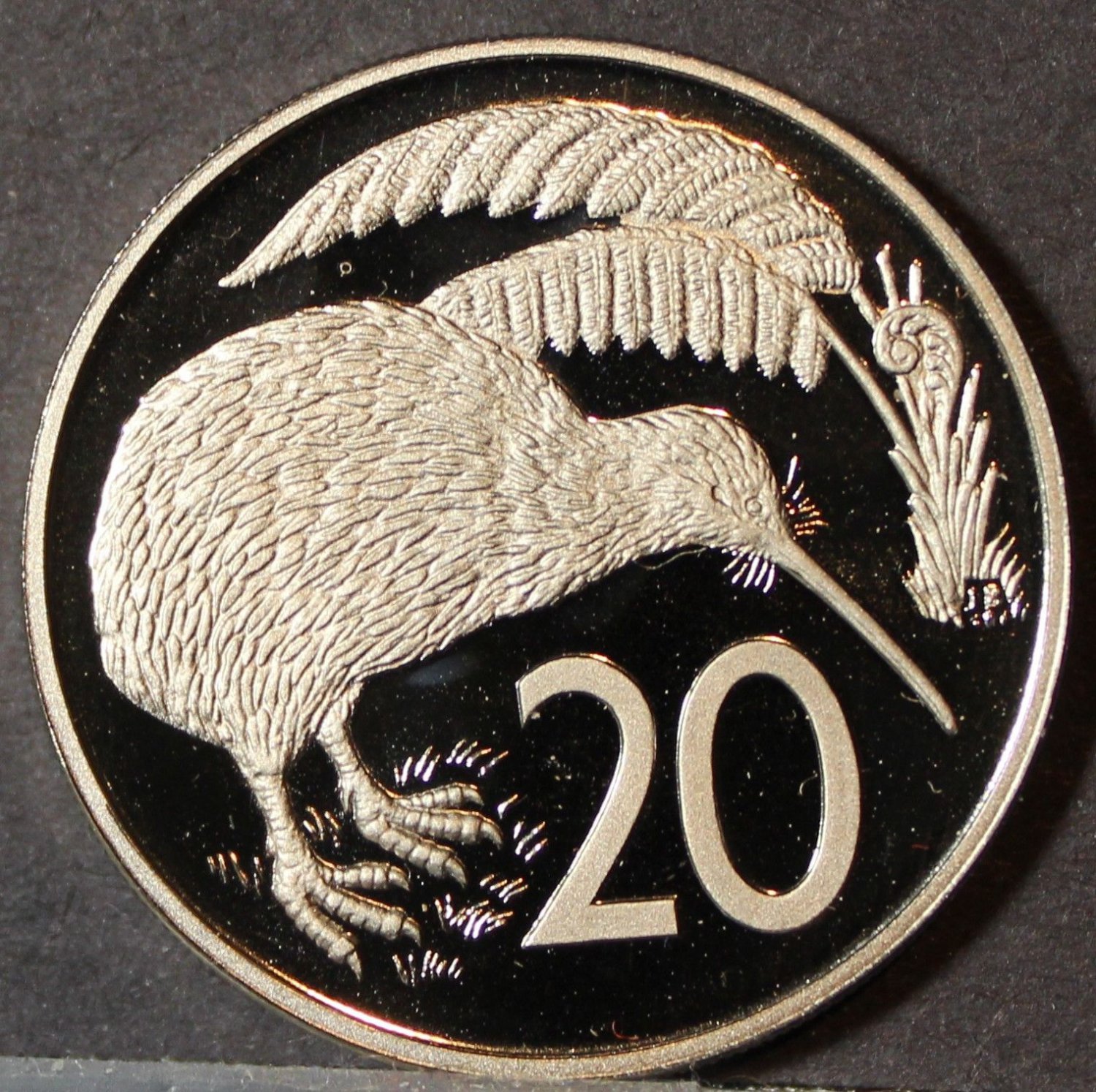 New Zealand 1978 20 Cents RARE PROOF~15,000 Minted~Kiwi Bird~Free Shipping