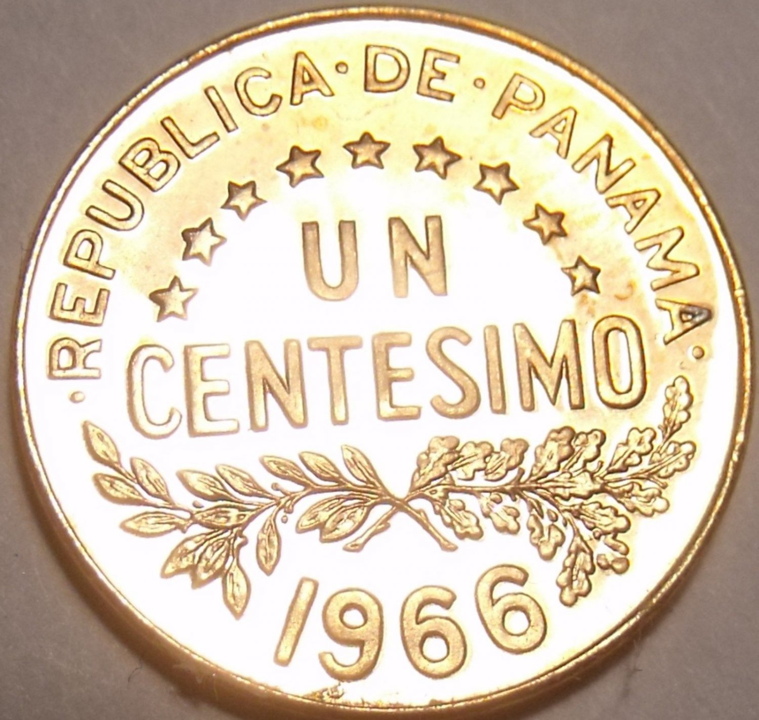 Panama Centesimo, 1966 Rare Proof~Only 13,000 Minted~Uracca~Free Shipping