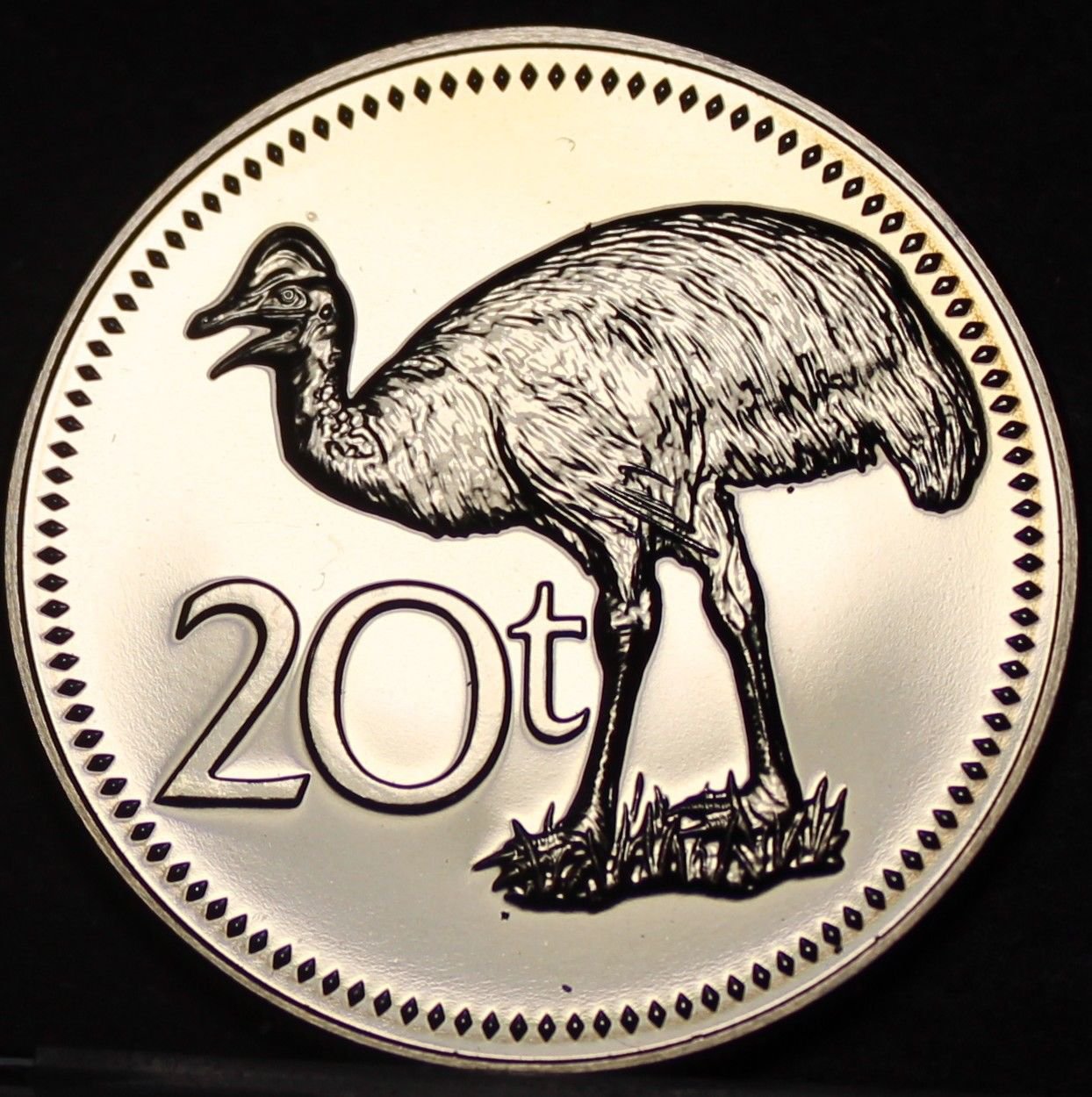 Papua New Guinea 20 Toea, 1975 Gem Unc~RARE 4,134 Minted~Bennetts ...